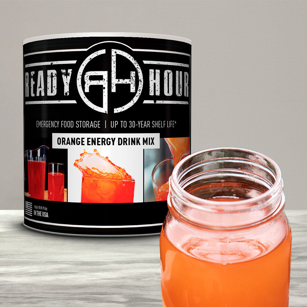 Orange Energy Drink Mix, 63 Servings | Ready Hour – Be Prepared ...