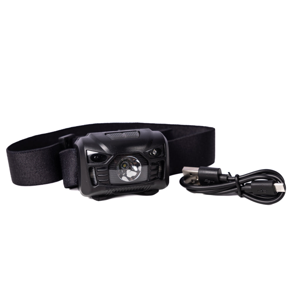 LED Headlamp with Motion-Sensor, Red Night Vision Mode, Strobe, and Re ...