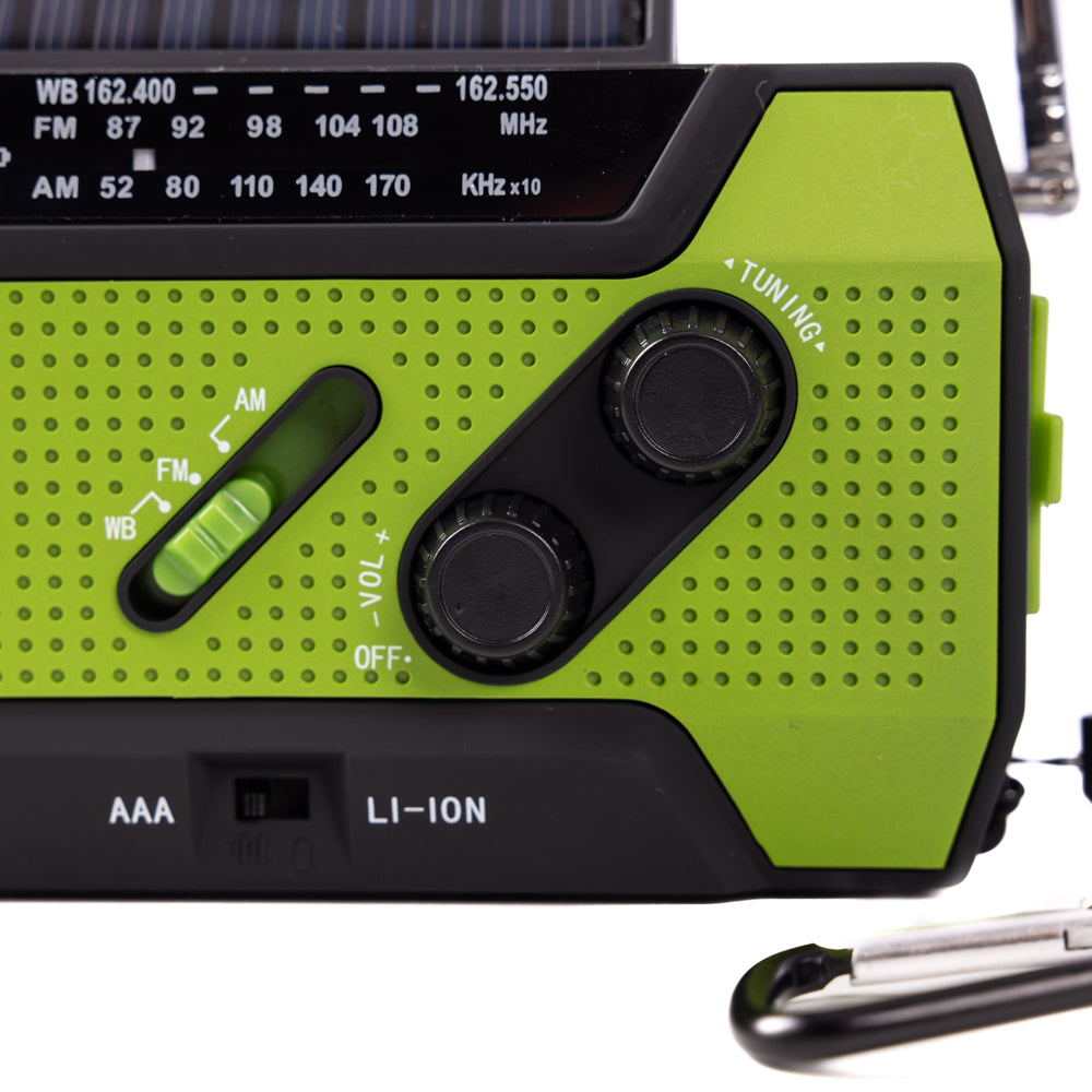 Solar Flashlight & AM/FM/Weather Radio w/ Hand Crank – Be Prepared ...