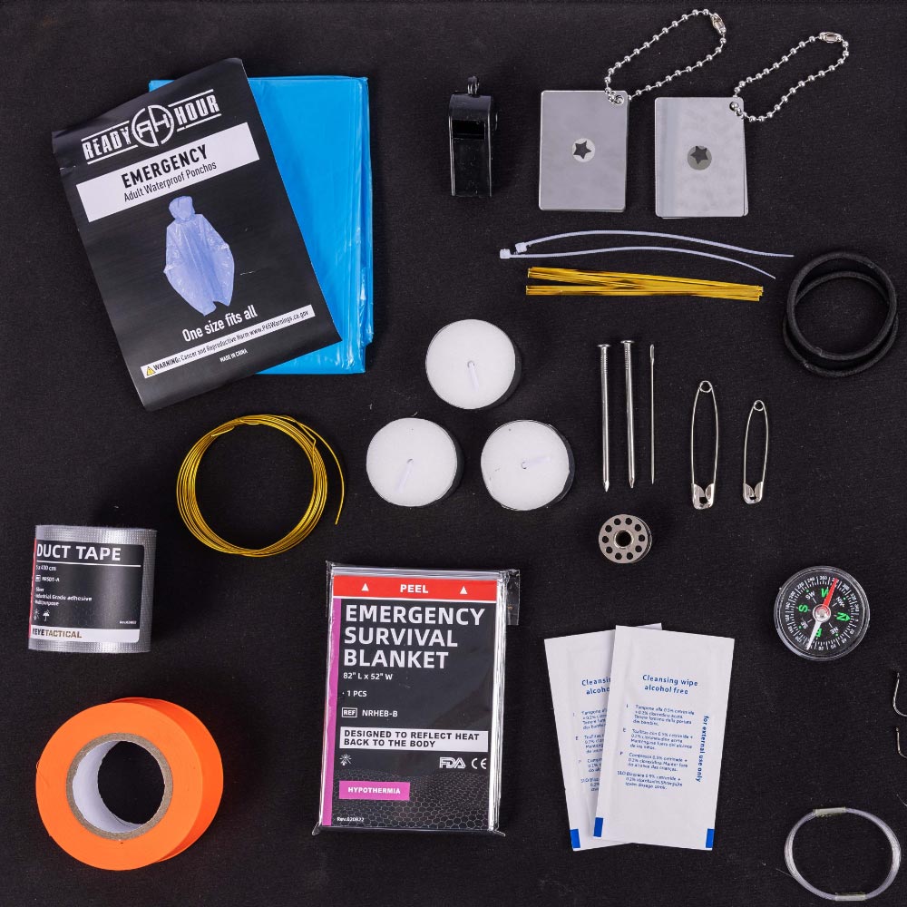 47-Piece Survival Kit by Ready Hour – Be Prepared - Emergency Essentials