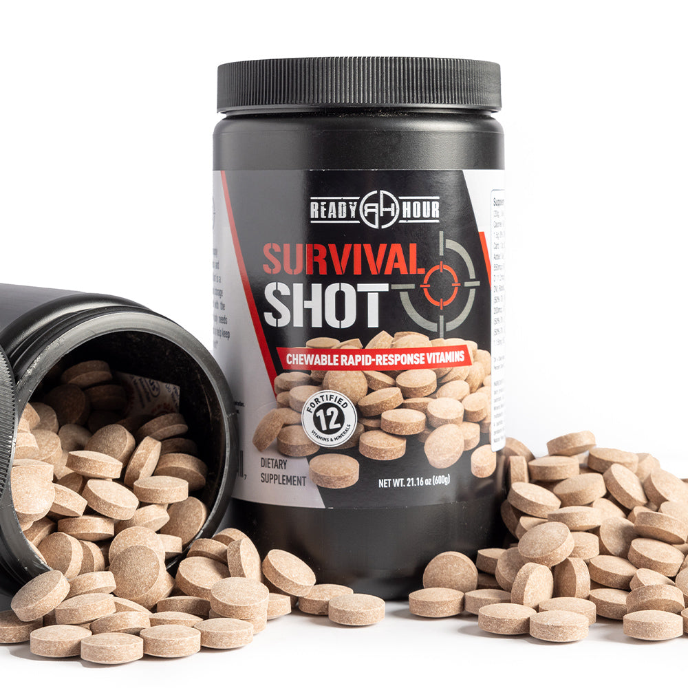 Ready Hour Survival Shot 30-Day Emergency Food Supplement Vitamins ...
