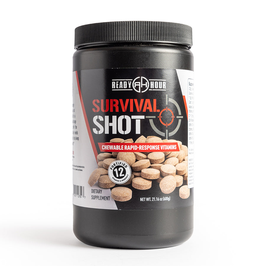 Ready Hour Survival Shot 30-Day Emergency Food Supplement Vitamins ...