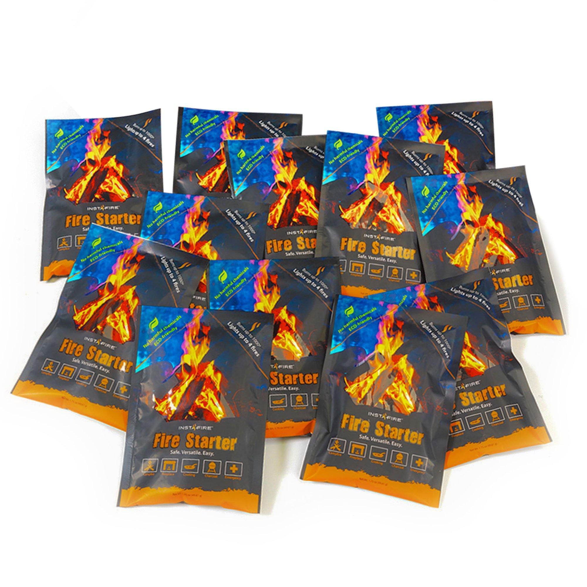 InstaFire Fire Starter Pouches (12 packs) – Be Prepared - Emergency ...