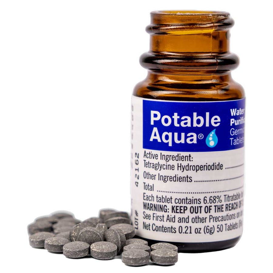 50 Water Purification Tablets | Drinking Water Germicidal Treatment ...