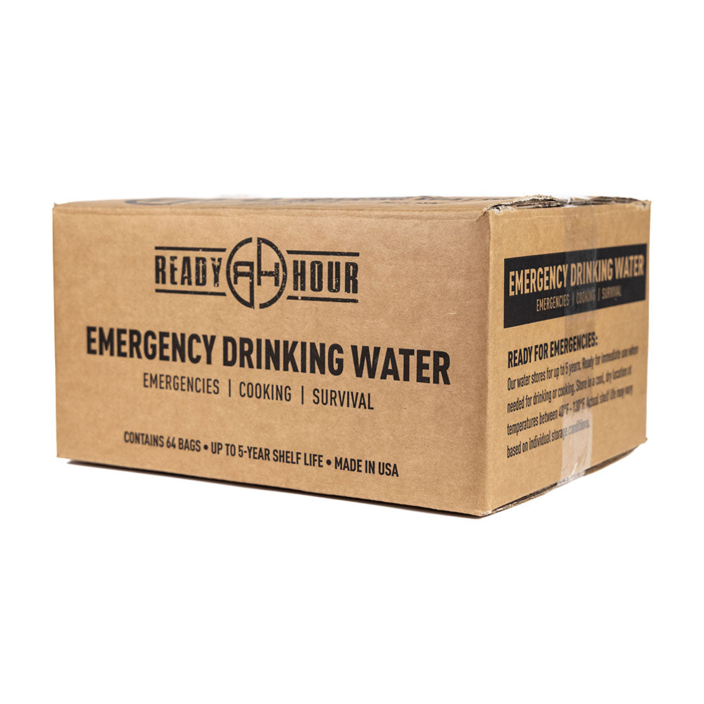 Emergency Water Pouch Case Pack (64 pouches) by Ready Hour – Be ...