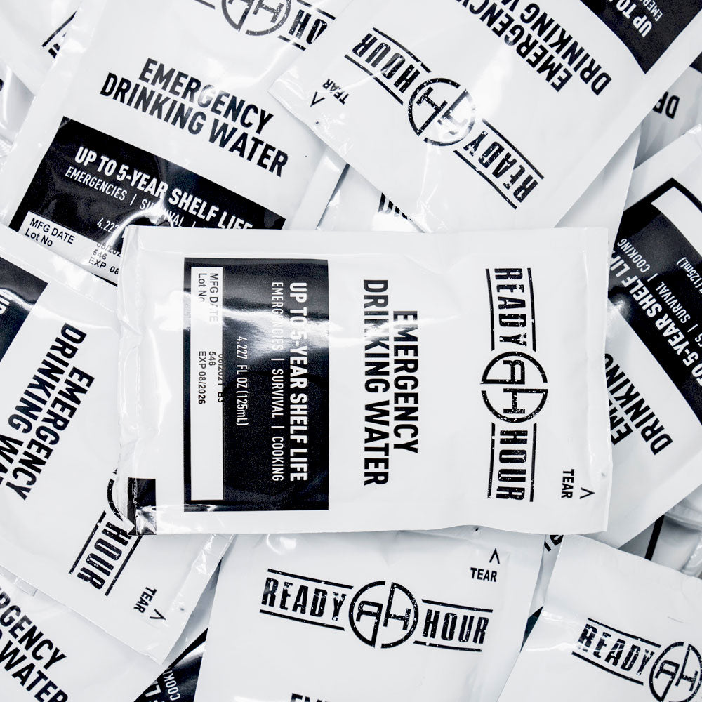 Emergency Water Pouch Case Pack (64 pouches) by Ready Hour – Be ...